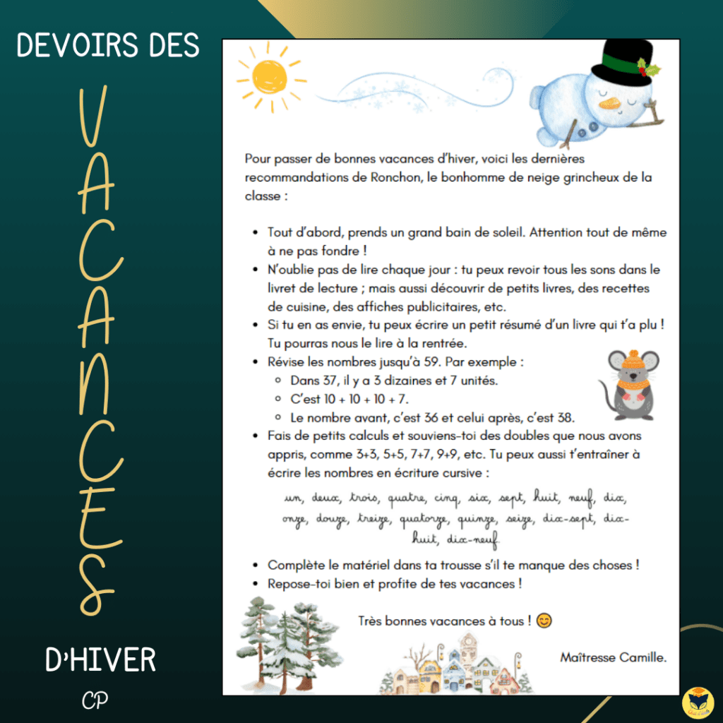 Devoirs – Chat d'école