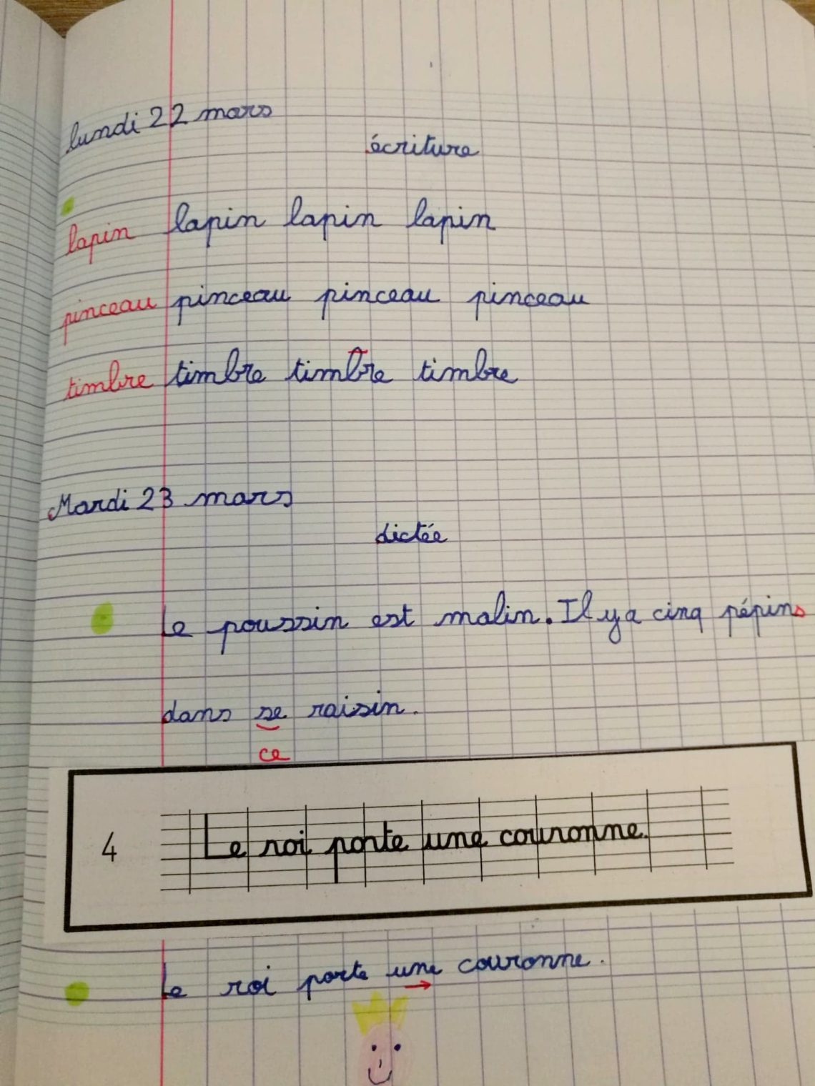Le cahier du jour au CP (Période 4) – Chat d'école