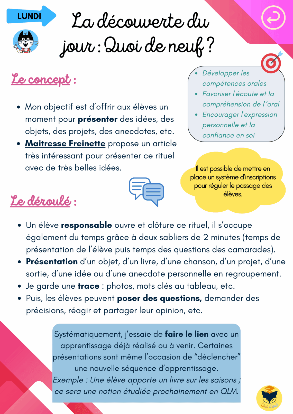 Les rituels au CP : nouvelle version 2025 – Chat d'école